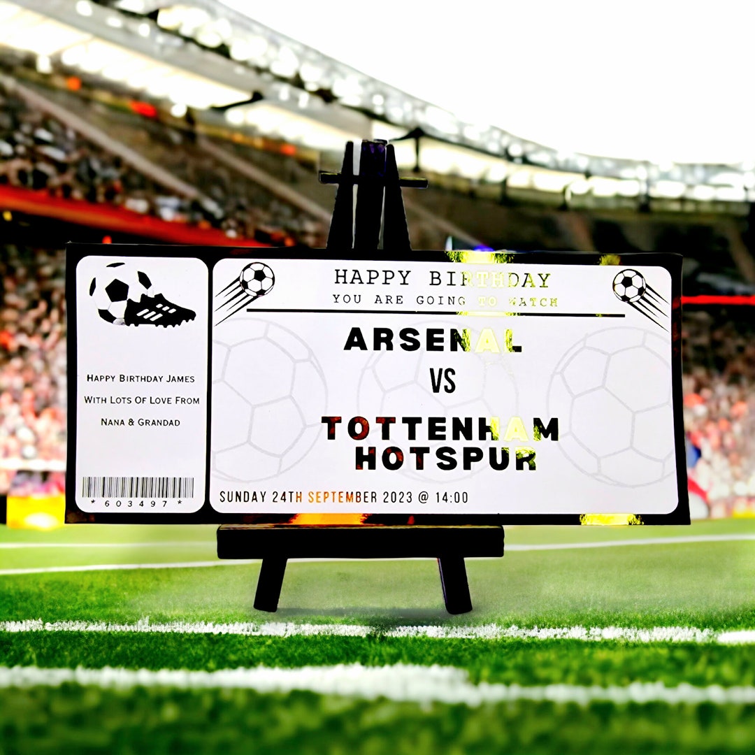 Football Gift Voucher, Match Ticket, Football Gifts, Personalised ...