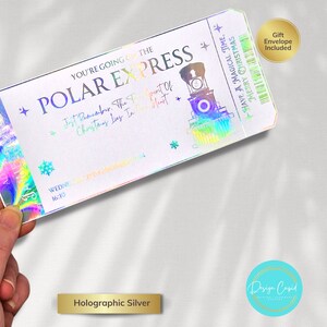 Personalised Foiled Polar Express Ticket, Custom Golden Ticket ...