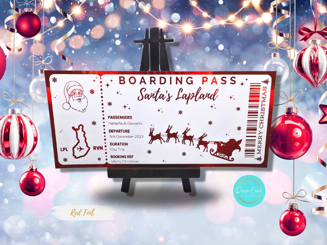 Personalised Lapland Ticket, Santa Invite, Father Christmas Invite ...