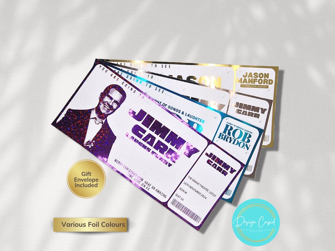 Personalised Foil Event Ticket: Surprise Comedy Show Gift - Etsy