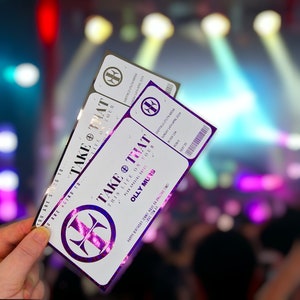 Personalised Ticket, Foil Concert Ticket, Tickets Gift, Golden Ticket ...