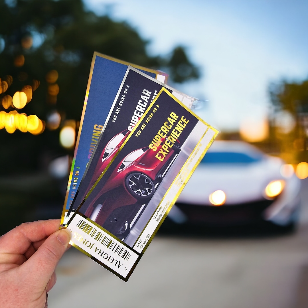 Supercar Driving Experience Voucher, Personalised Experience Gift, Foil ...