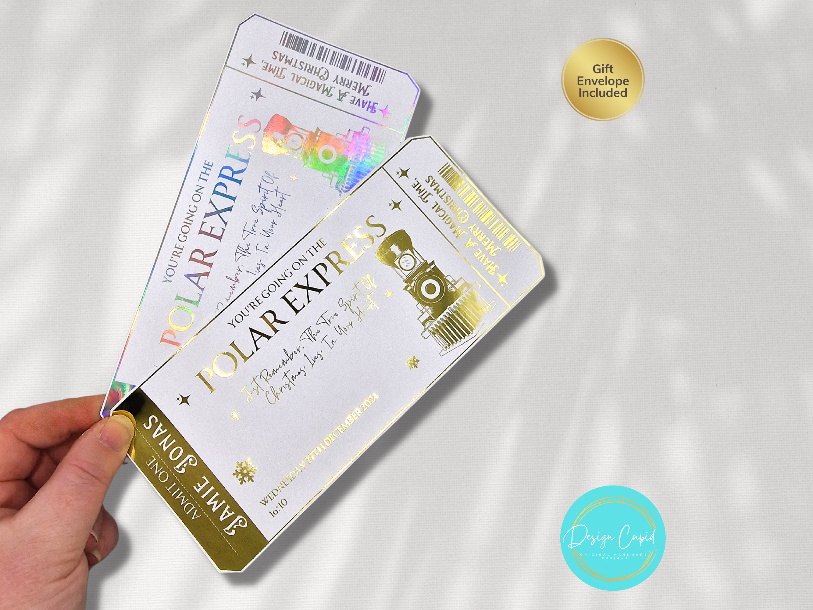 Custom Foil Polar Express Ticket: Personalised Christmas Invitation - Etsy