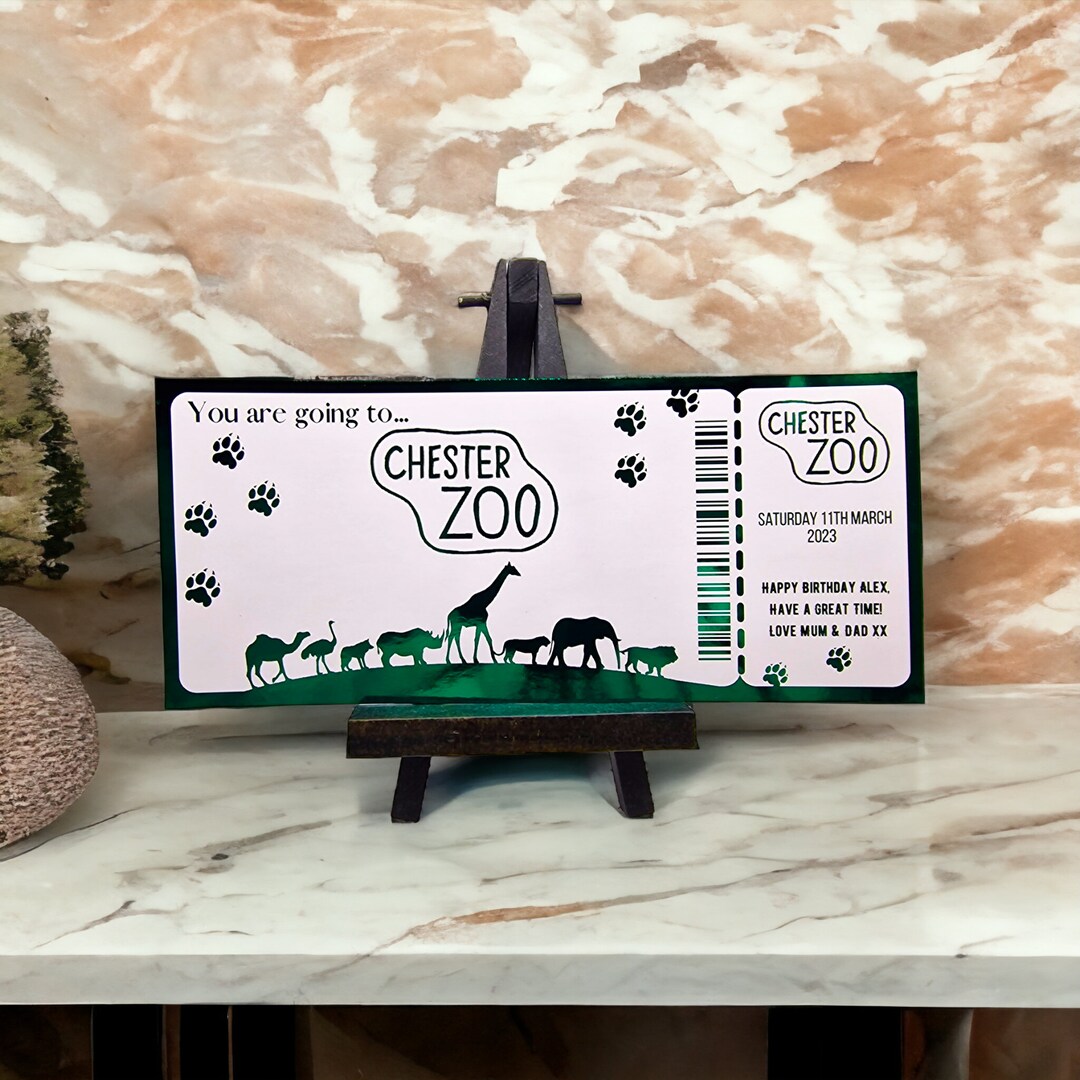 Zoo Trip Ticket, Safari Ticket, Event Ticket, Golden Ticket ...