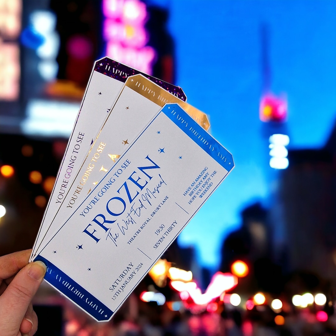 Personalised Event Foiled Ticket, Custom Souvenir Golden Foil Ticket ...