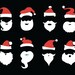 8 Santa Hat and Beard Svg Bundle, Santa Beard Svg, Pdf, Jpg, Cute Santa ...