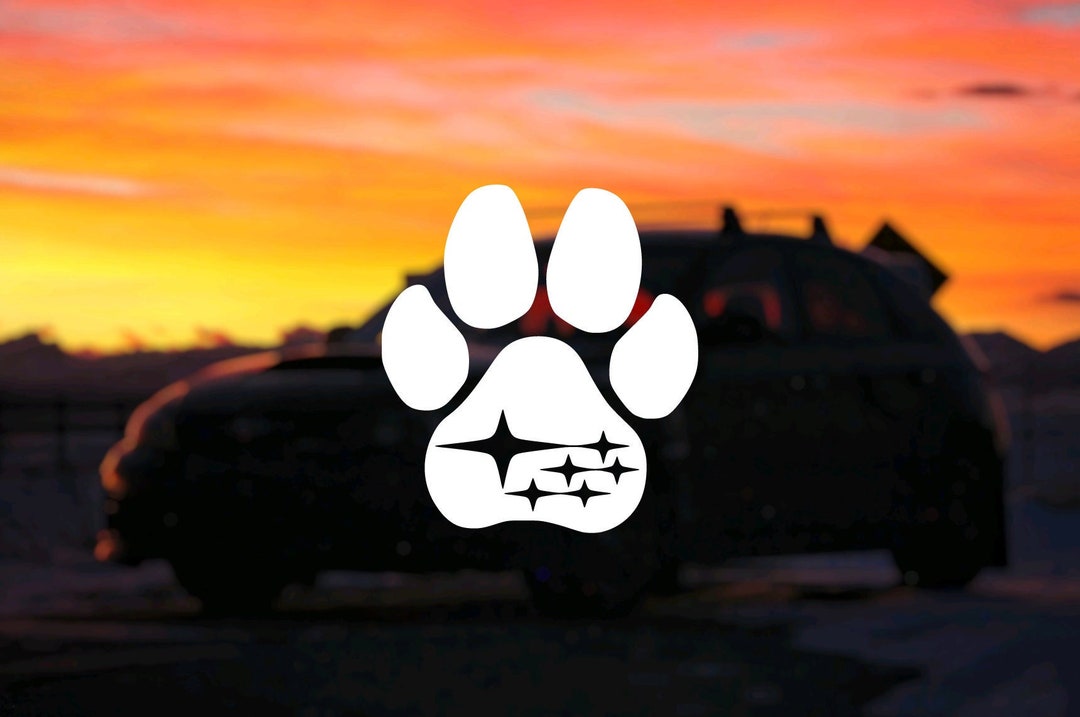Subie Dog Paw JDM Car Window Decal, Truck Decal, SUV Decal, Motorcycle ...