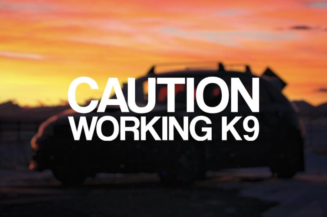 Caution Working K9 Car Window Decal, Truck Decal, SUV Decal, Motorcycle ...