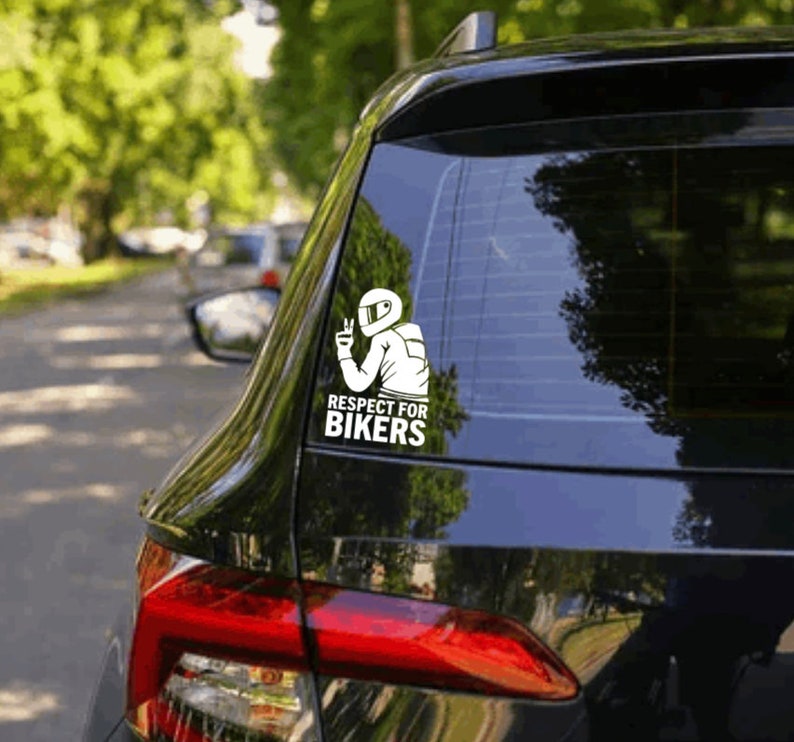 Respect for Bikers Car Window Decal Truck Decal SUV Decal - Etsy