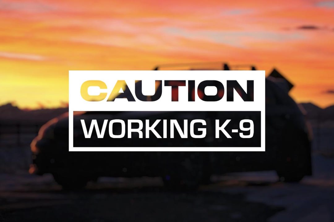 Caution Working K-9 Car Window Decal, Truck Decal, SUV Decal, Bike ...