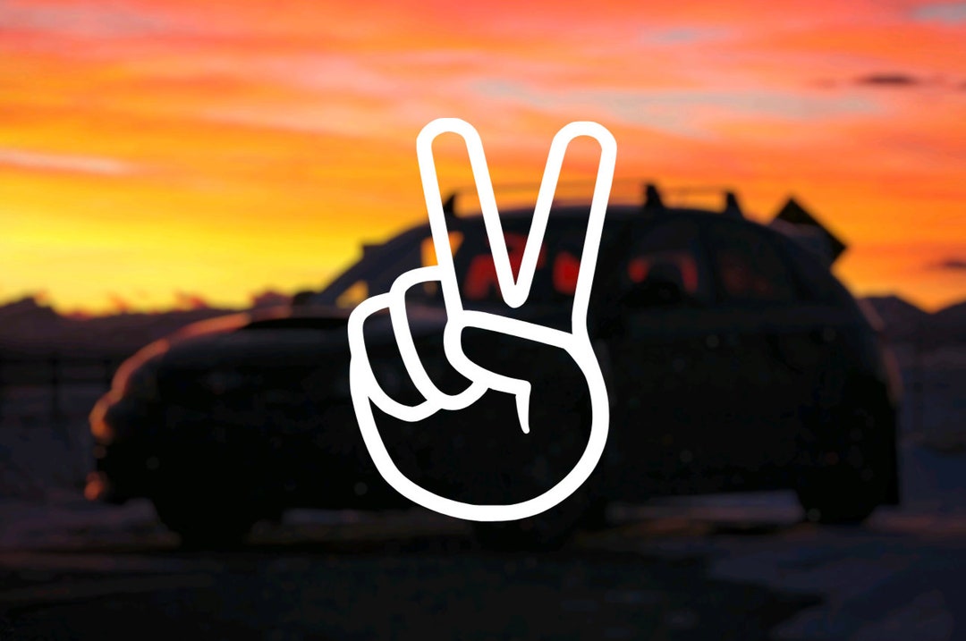Peace Sign Car Wave JDM Car Window Decal, Truck Decal, SUV Decal ...