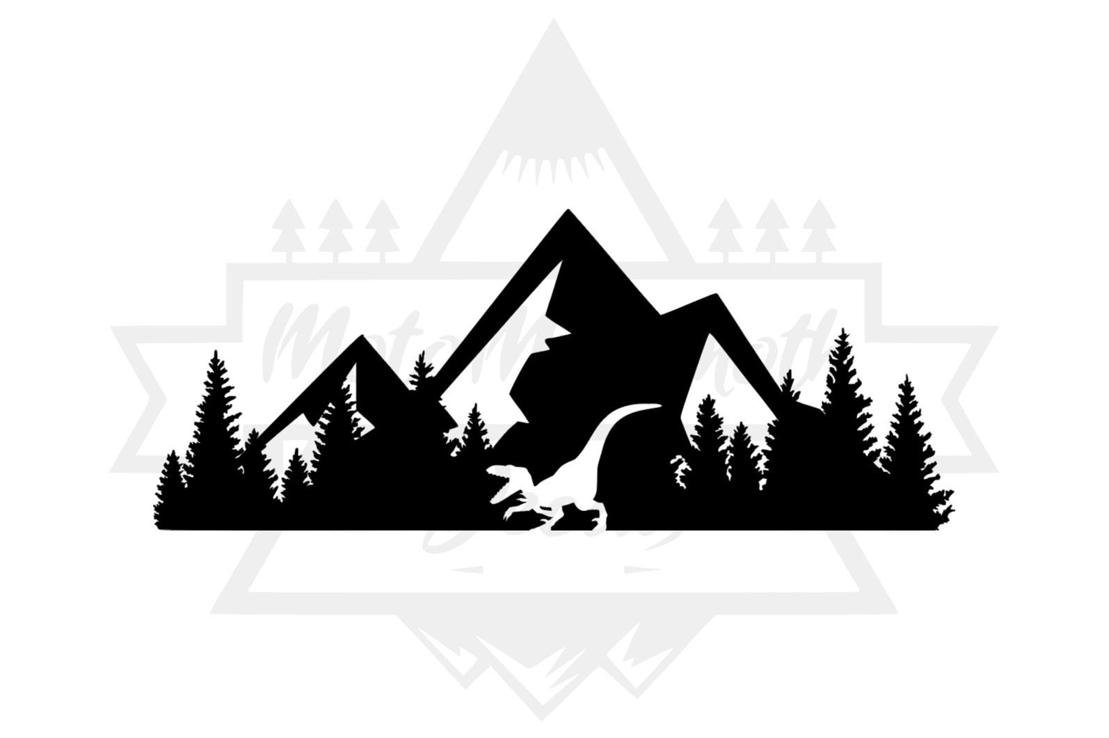 Mountains Velociraptor JDM Car Decal, Truck Decal, SUV Decal ...
