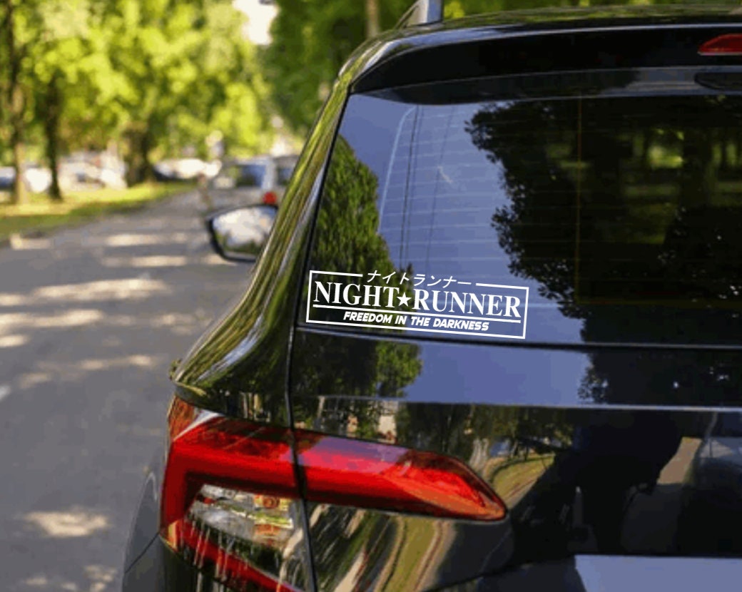 Night Runner JDM Car Window Decal, Truck Decal, SUV Decal, Motorcycle ...