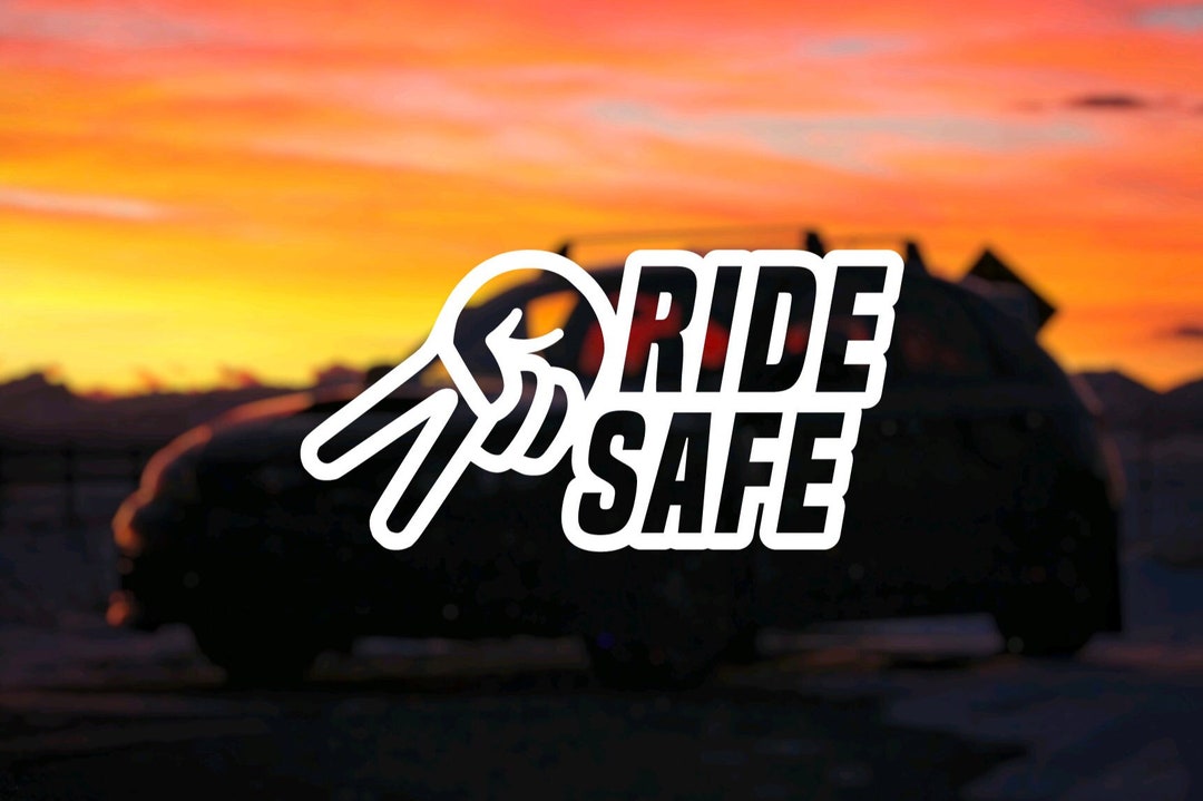 Ride Safe Biker Car Window Decal, Truck Decal, SUV Decal, Motorcycle ...