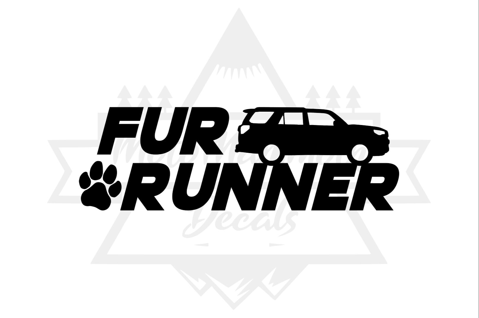 Fur Runner Dog Paw Car Window Decal, Truck Decal, SUV Decal, Motorcycle ...