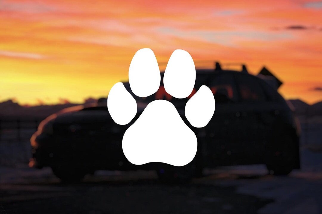 Dog Paw Car Window Decal, JDM, Truck Decal, SUV Decal, Motorcycle Decal ...
