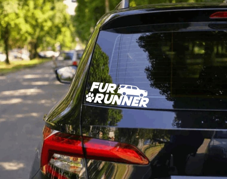 Fur Runner Dog Paw Car Window Decal, Truck Decal, SUV Decal, Motorcycle ...