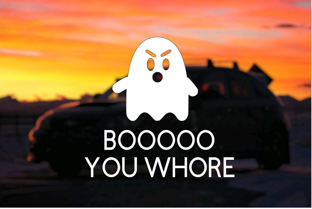 Ghost Boooo JDM Car Window Decal, Truck Decal, SUV Decal, Motorcycle Decal, Permanent Vinyl ...