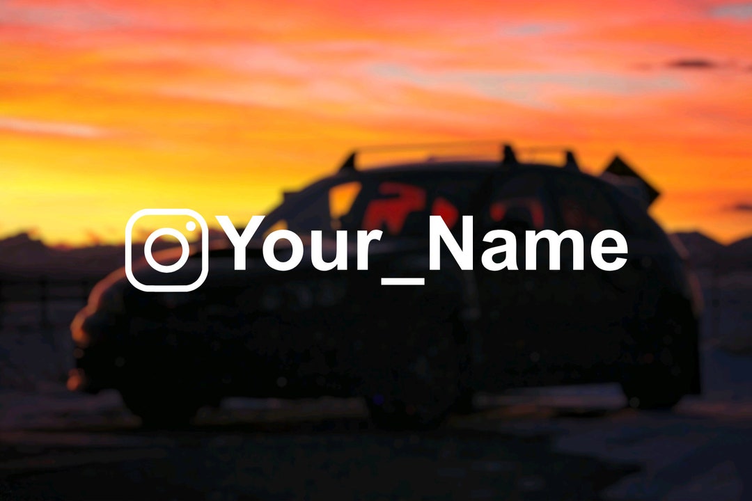 Custom Instagram Car Window Decal, Truck Decal, SUV Decal, Motorcycle ...