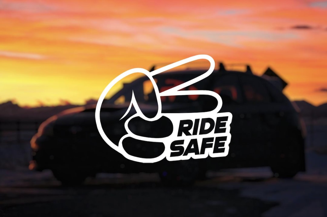 Ride Safe Biker Car Window Decal, Truck Decal, SUV Decal, Motorcycle ...