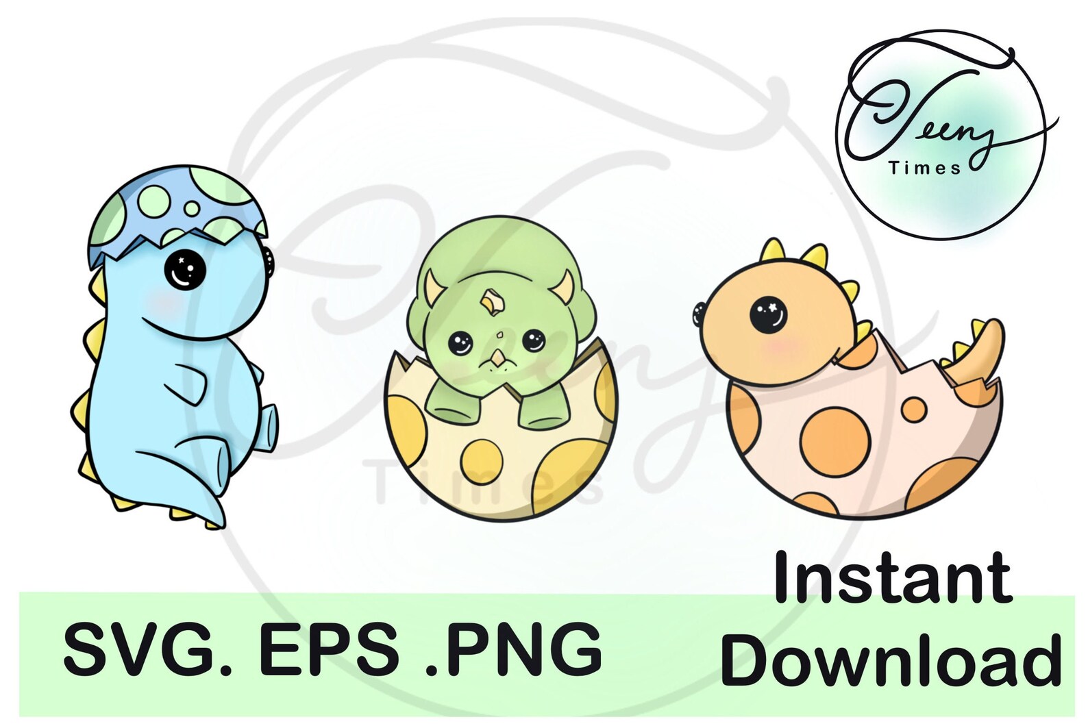 Baby Dinosaurs SVG Bundle T-rex Brachiosaurus Triceratops - Etsy