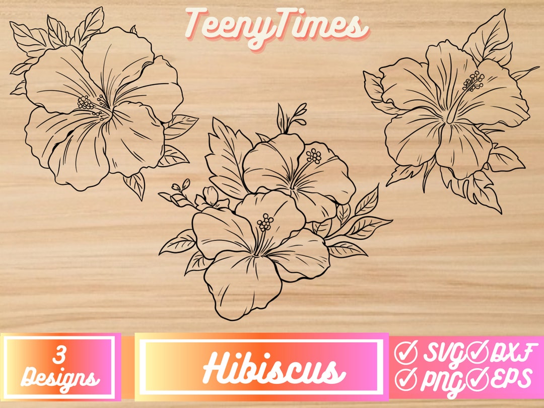 Hibiscus Flower Svg Bundle Hawaii Svg Hibiscus Svg Flower Svg