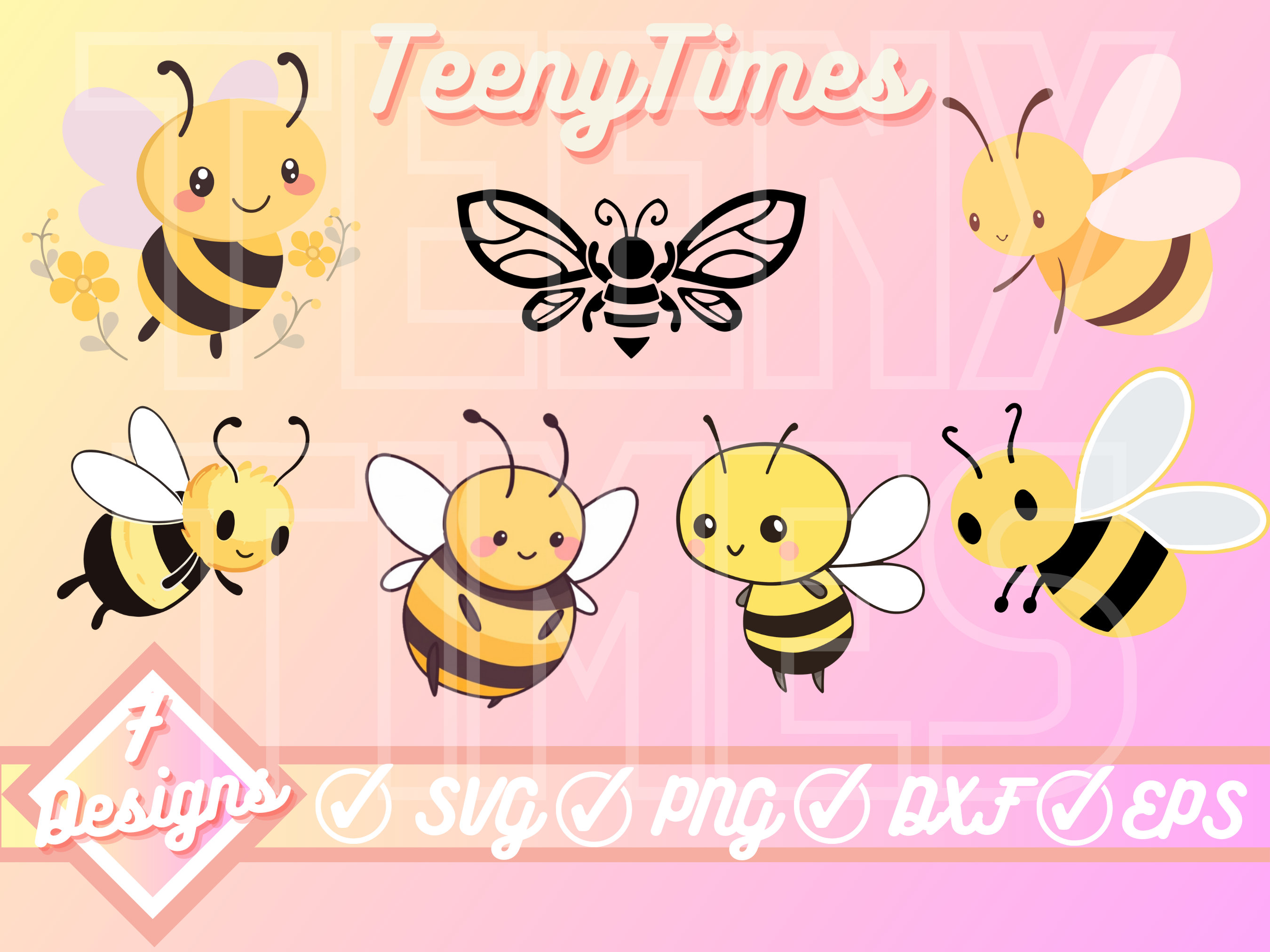 Super Cute Bee Svg Bundle Honey Bee Svg Bee Png Bumble Bee - Etsy