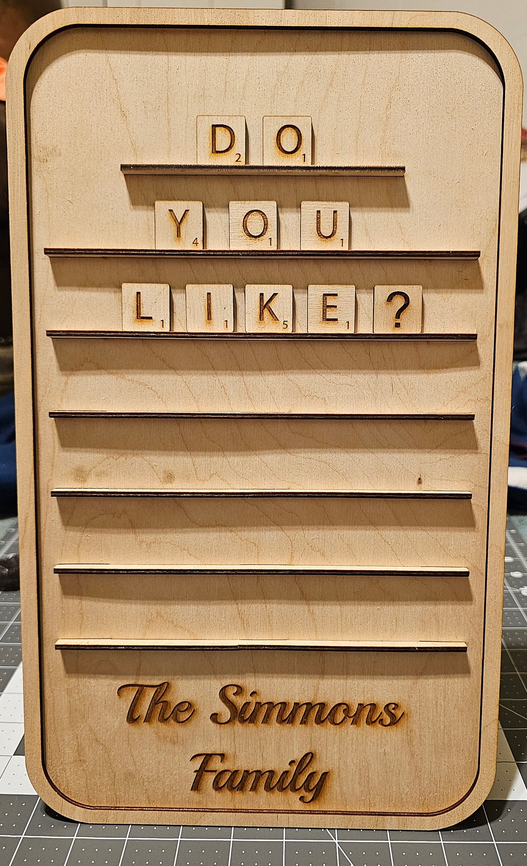 Digital Scrabble Message Board for Download. Dxf, Svg, Lbrn, Pdf, Png ...