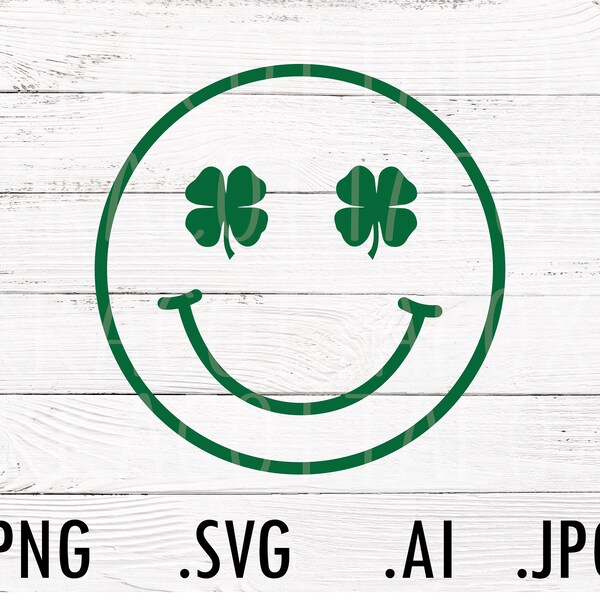 Shamrock Smiley Face - Etsy