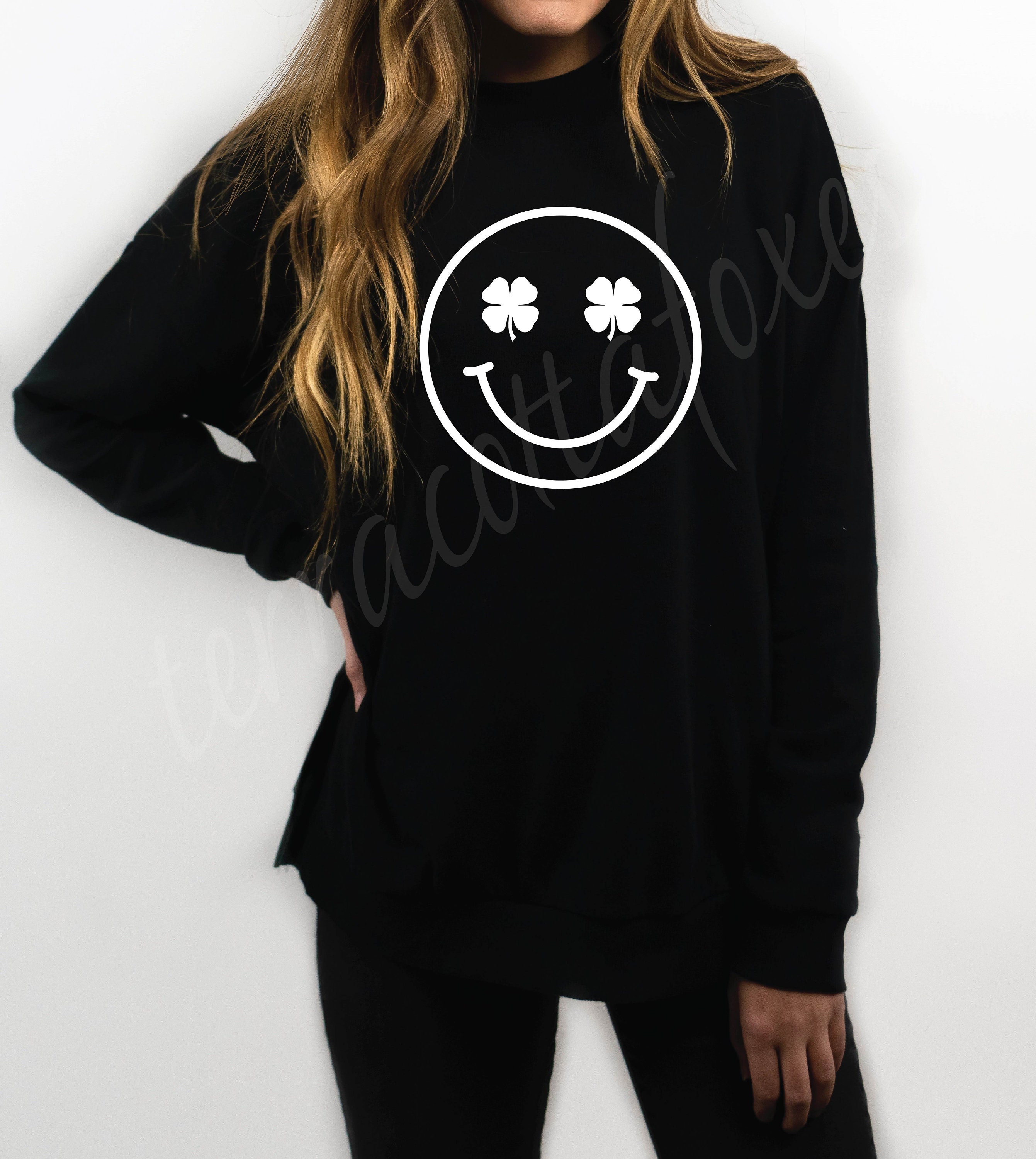 Retro St. Patty's Smiley Face Svg Shamrock Smiley Face Svg St Pattys ...