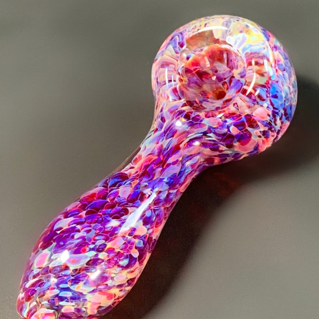 Purple Glass Pipe Girly Unique Handmade Galaxy Heady Spoon Pipe Hand ...
