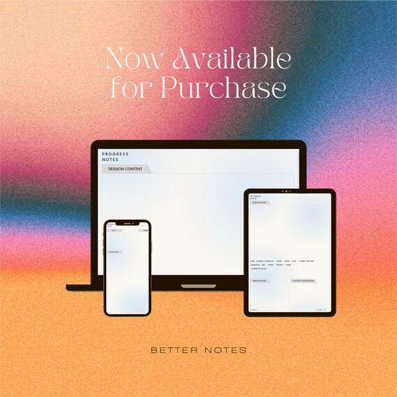 Minimalist Progress Notes Template in Blue - Etsy