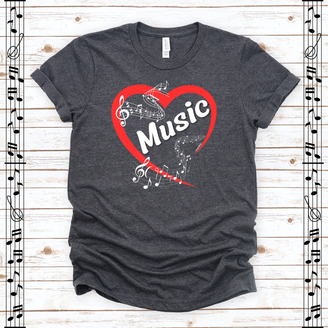 I Love Music Notes T-shirt, Music Concert, Pop Rock, Music Tour 2023 ...