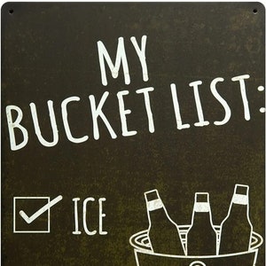 My Bucket List Man Cave Indoor Outdoor Decor Vintage Retro - Etsy