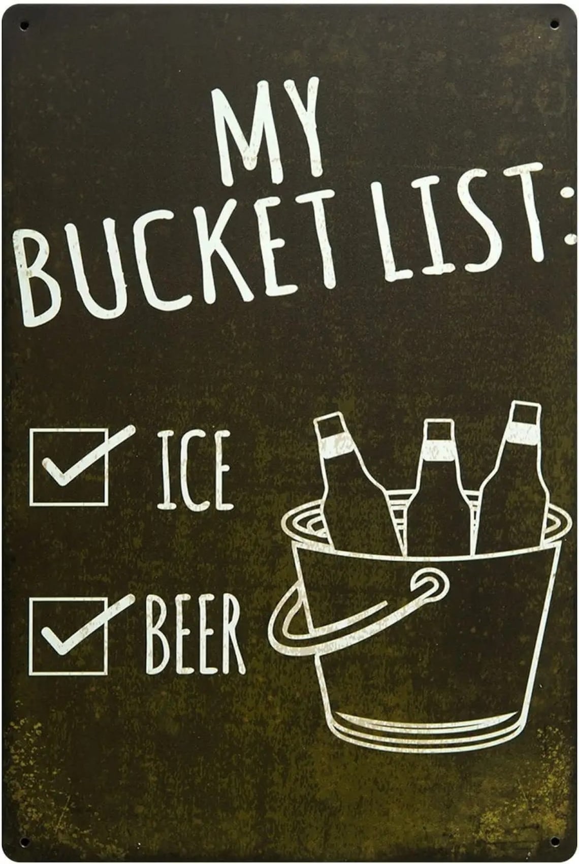 My Bucket List Man Cave Indoor Outdoor Decor Vintage Retro - Etsy