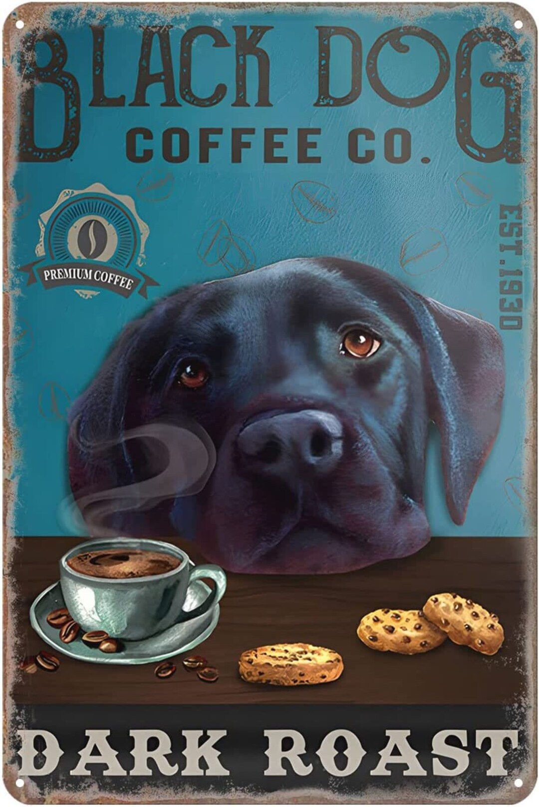 Black Dog Labrador Retriever Dog Dark Roast Coffee Dog Lover Gift ...