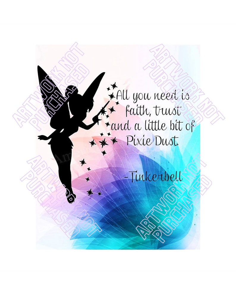 Tinkerbell Quote Wall Art-8x10 Print Red Cardinal - Etsy
