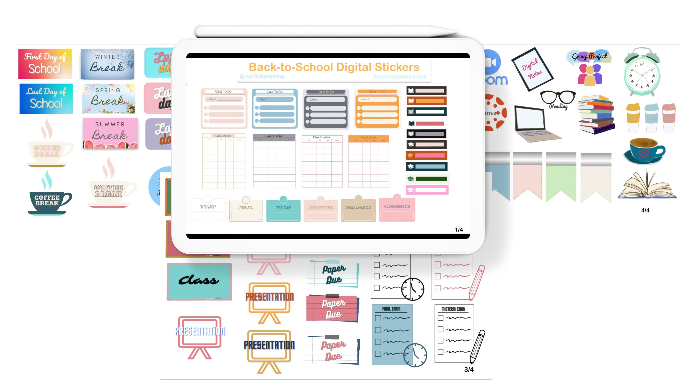 Back-to-school Digital Stickers for College and Grad School - Etsy