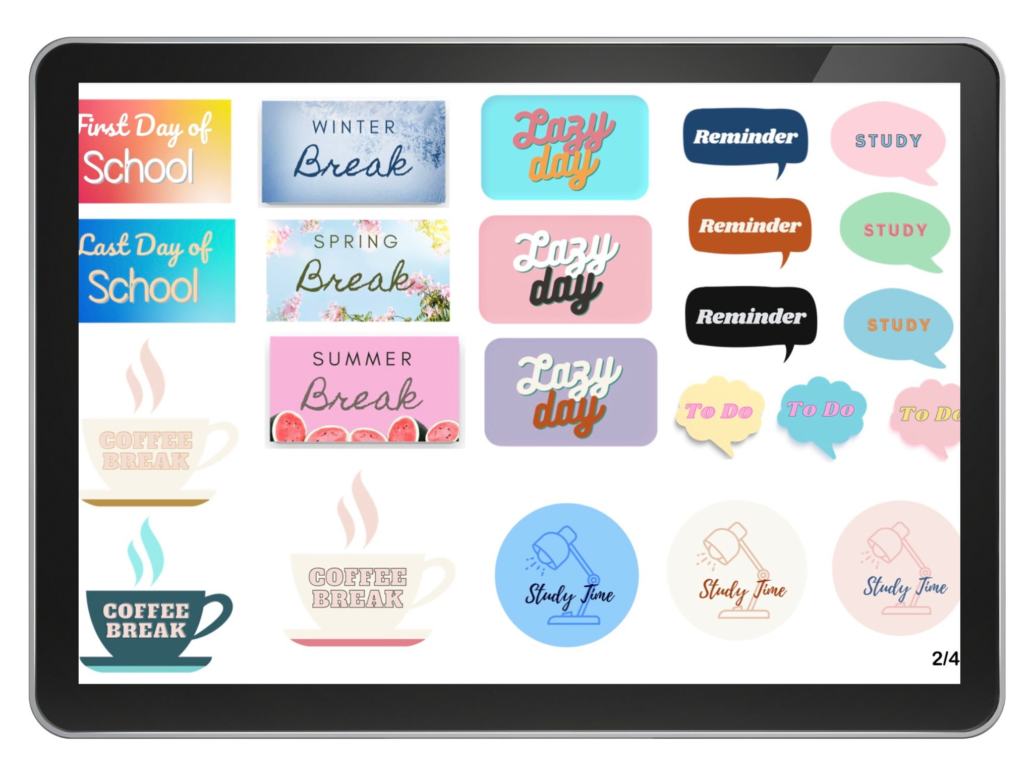 Back-to-school Digital Stickers for College and Grad School - Etsy