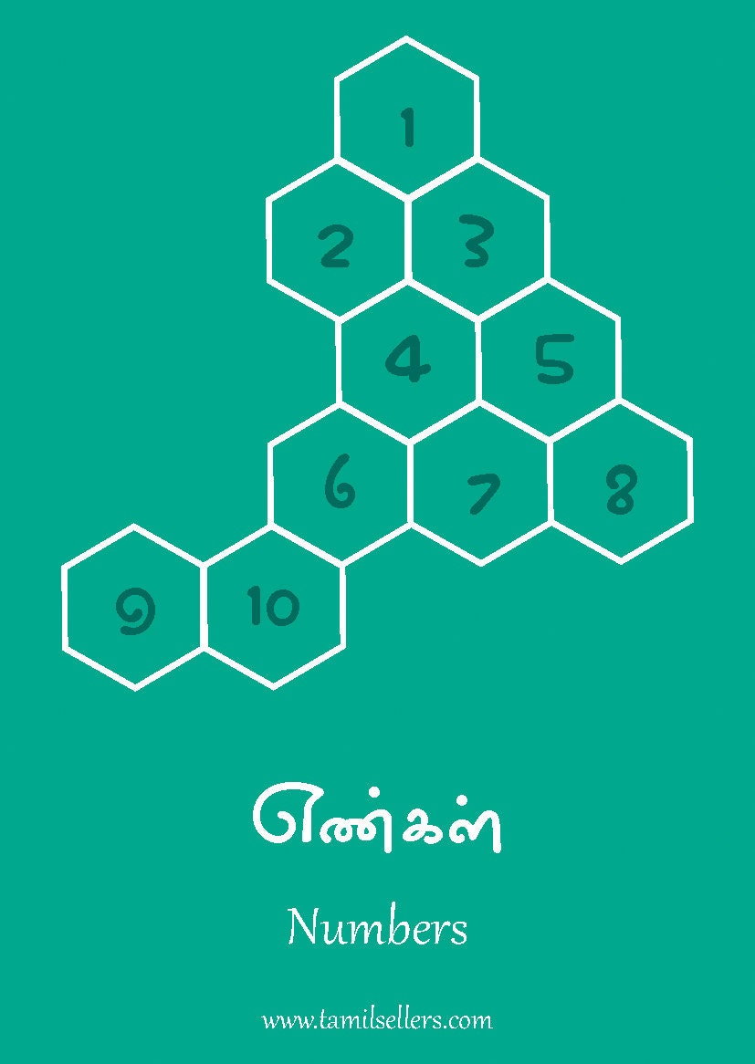 Tamil Numbers Flashcards - Enkal - Etsy