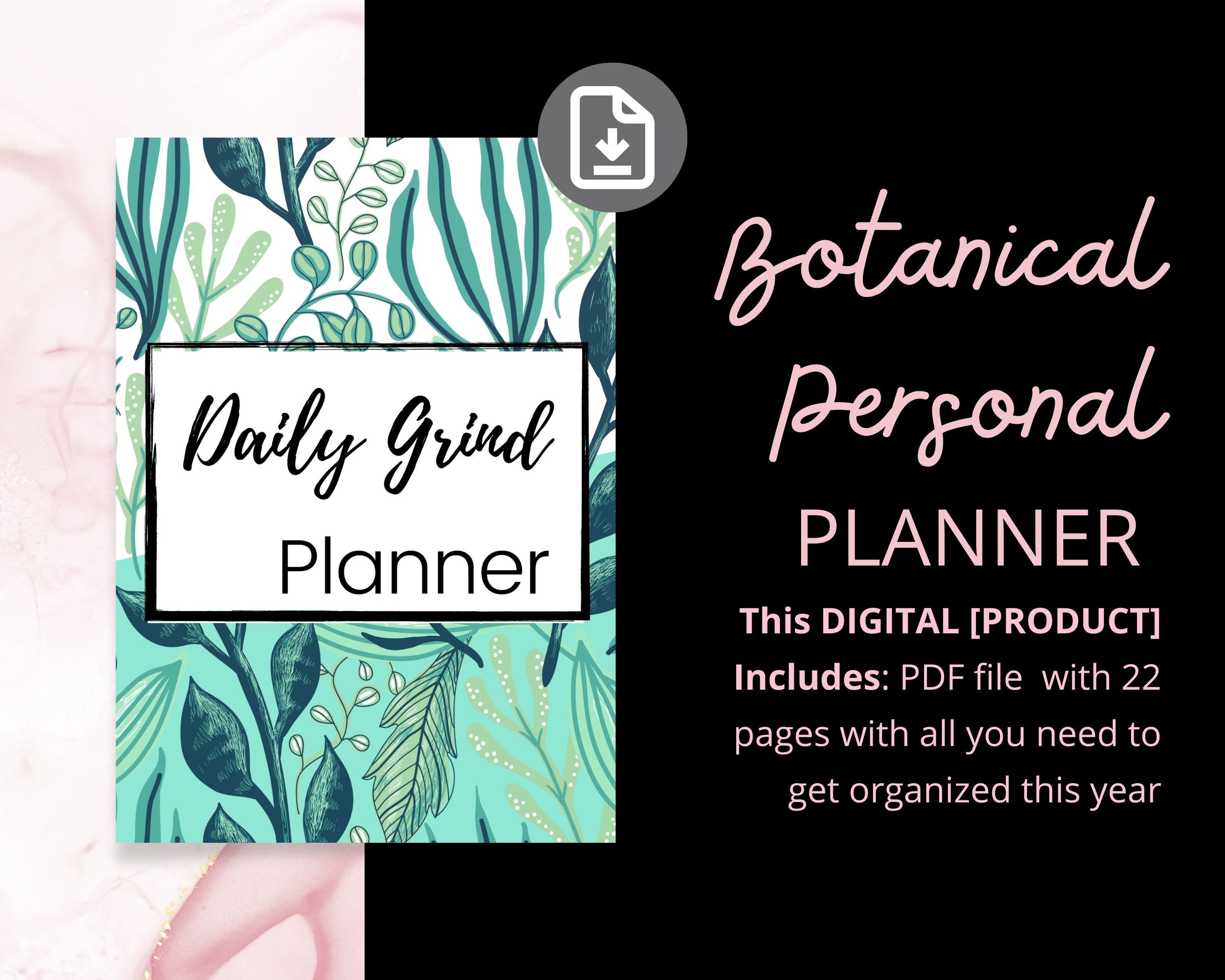 Printable Botanical Planner Bundle, 2023 Life Planner, Instant Download ...