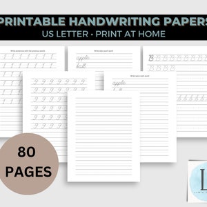 Printable Handwriting Paper Template Writing Practice Workbook - Etsy