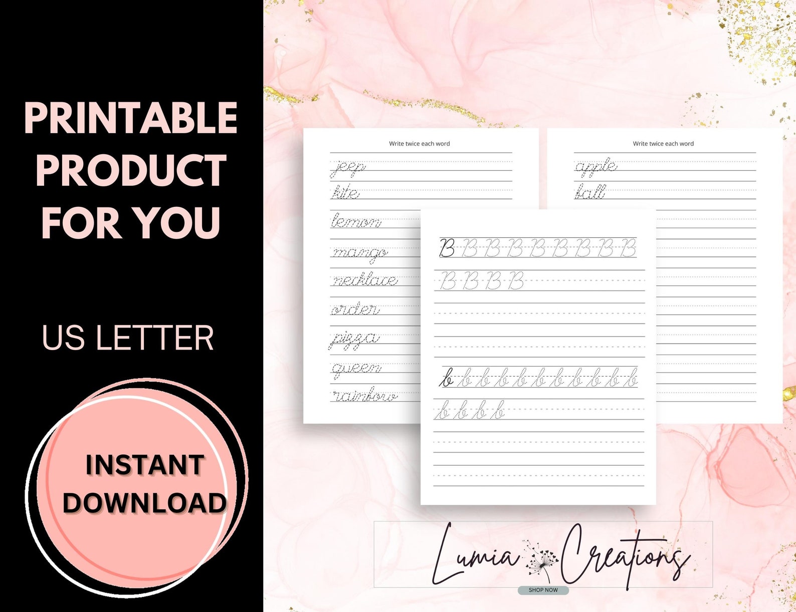 Printable Handwriting Paper Template Writing Practice Workbook - Etsy