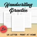 Printable Handwriting Paper Template Writing Practice Workbook With ...