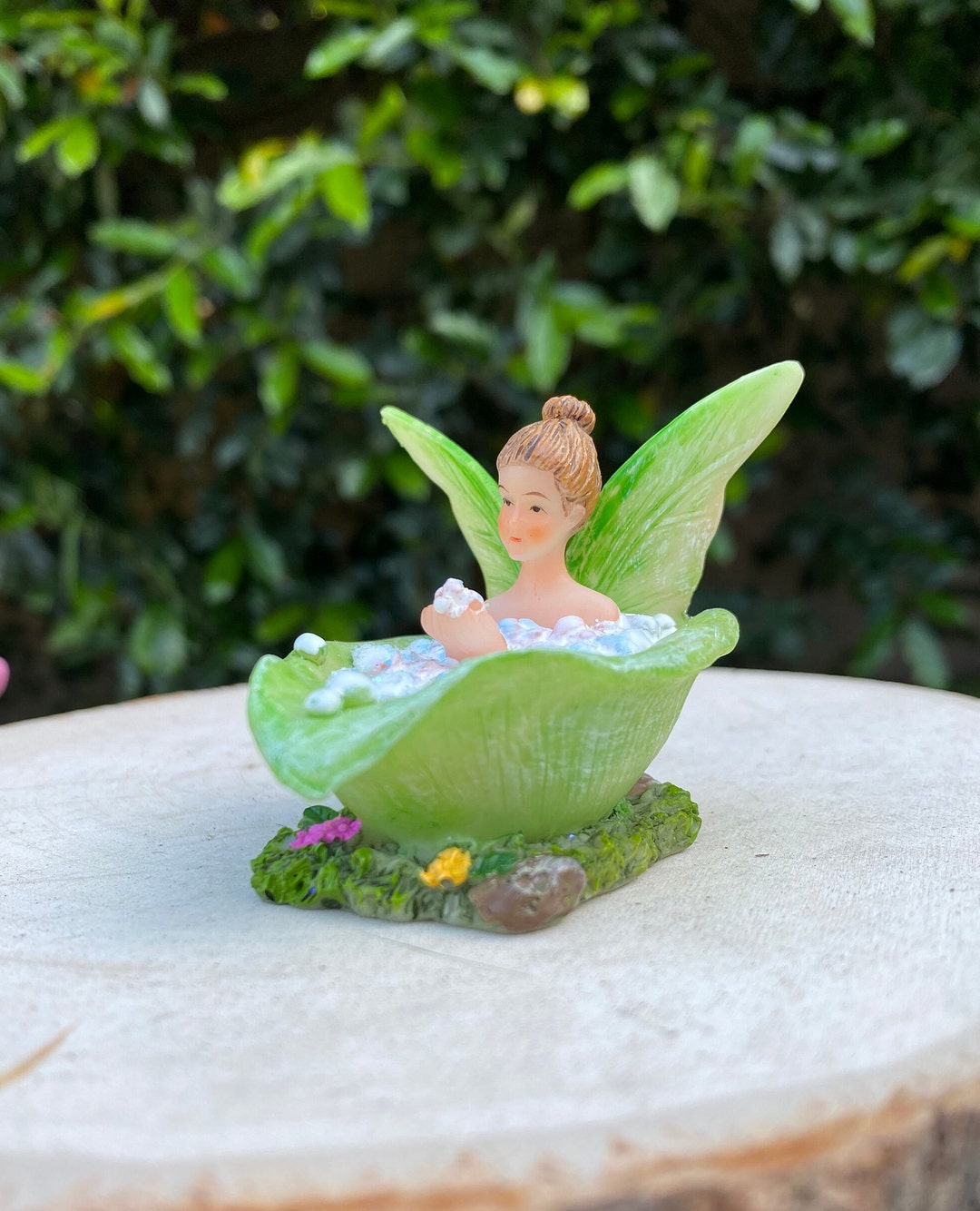 Miniature Fairy Bathing in a Bubble Bath Whimsical Fairy - Etsy