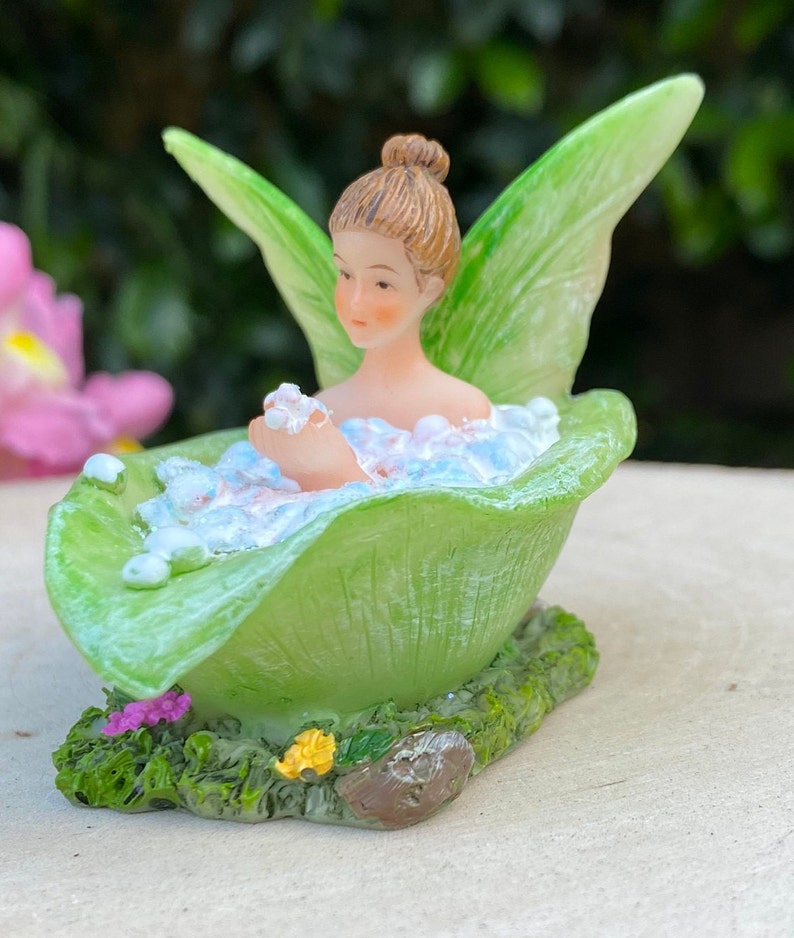 Miniature Fairy Bathing in a Bubble Bath Whimsical Fairy - Etsy