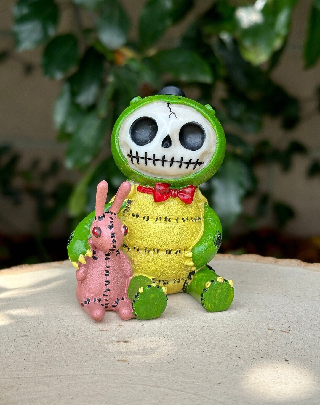 Furrybones scooter Collectible Turtle With Pink Bunny Figurine, Goth ...
