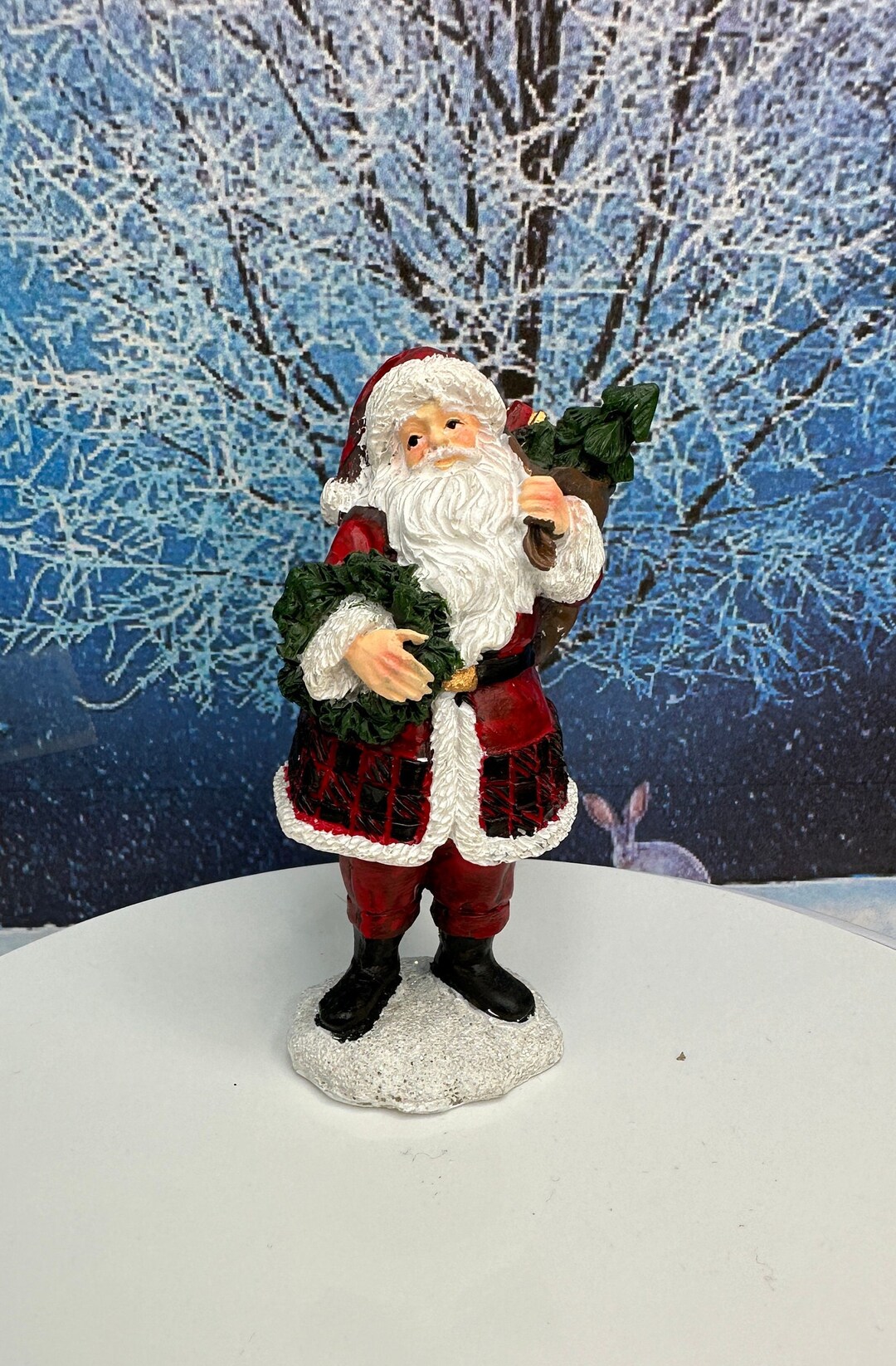 Miniature Santa Claus for Winter Fairy Garden, Christmas Figurines for ...