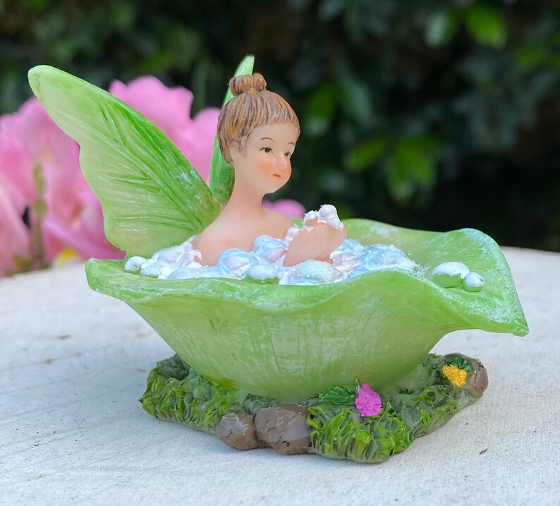 Miniature Fairy Bathing in a Bubble Bath Whimsical Fairy - Etsy