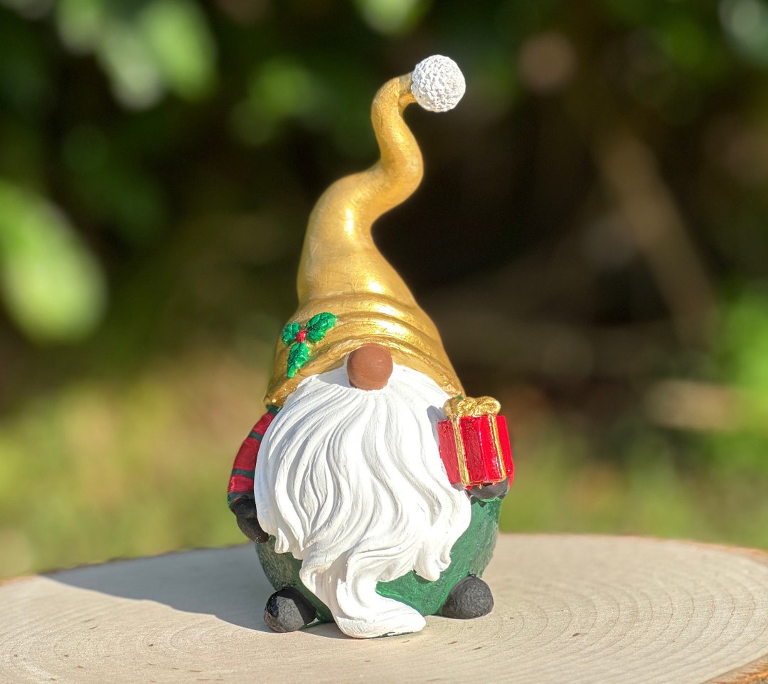 Black Christmas Gnome With Gold Cap, Gnomes for Home, African American ...